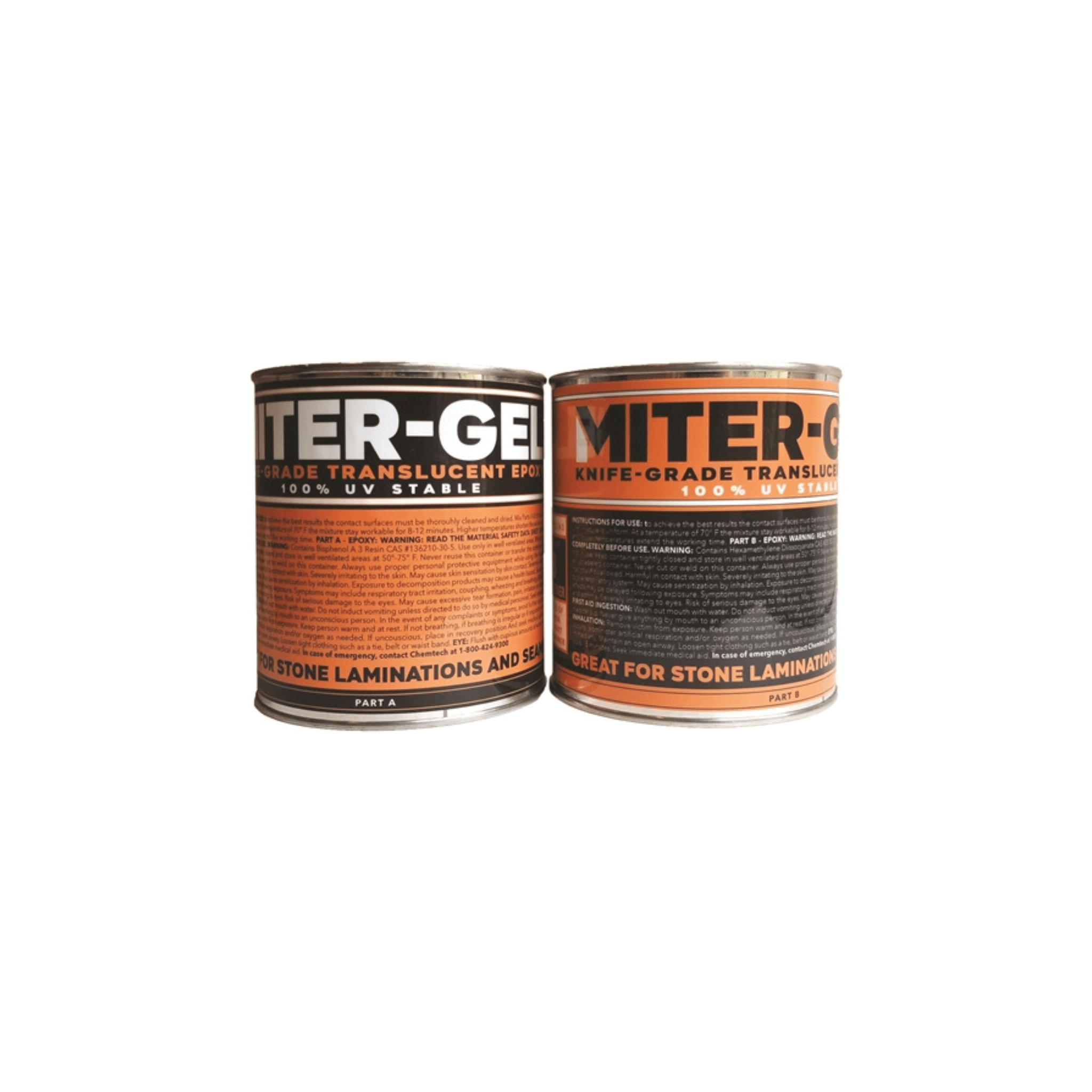 Stone-Weld Miter-Gel 1 to 1 (2) Quart A/B Kit | Direct Stone Tool ...
