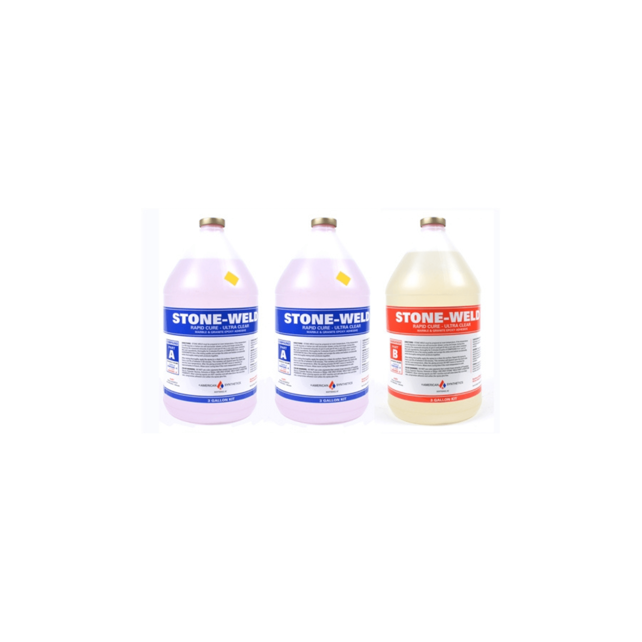 Stone-Weld Flowing Epoxy 2:1, 3 Gallon Kit | Direct Stone Tool Supply, Inc